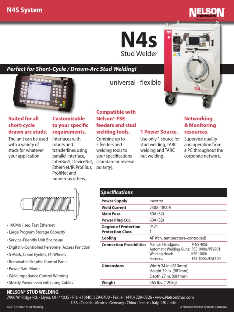 Nelson n4s 60 A Main Fuse Stud Welder System PDF | PDF | Welding ...