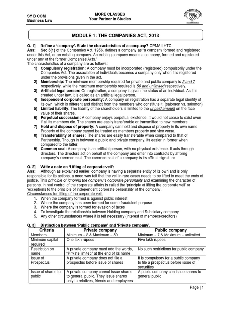Business Law Sybcom Sem Iv 2014-15 | PDF | Limited Liability Partnership | Law