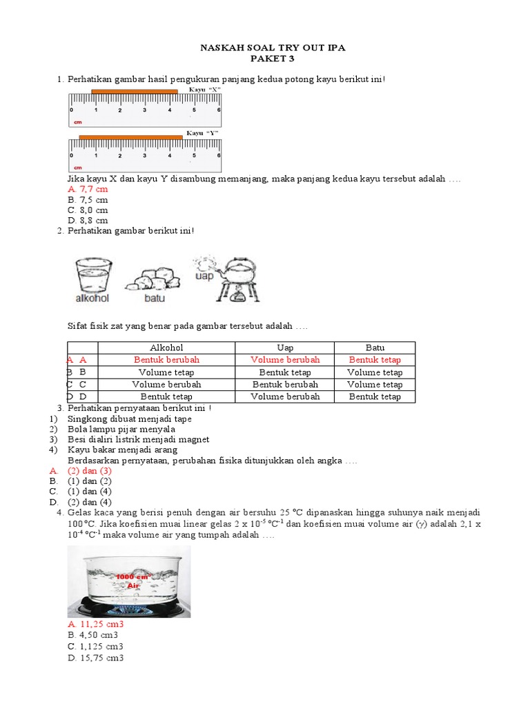 Try Out IPA Paket 3 2019 Edit | PDF