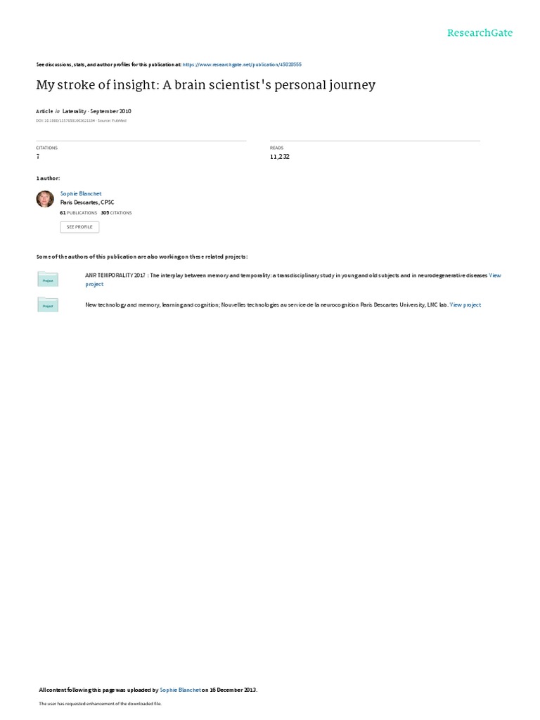 Laterality 2010 | PDF | Stroke | Aphasia