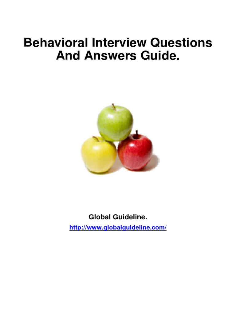 Behavioral Interview Questions and Answers 314 | Download Free PDF ...