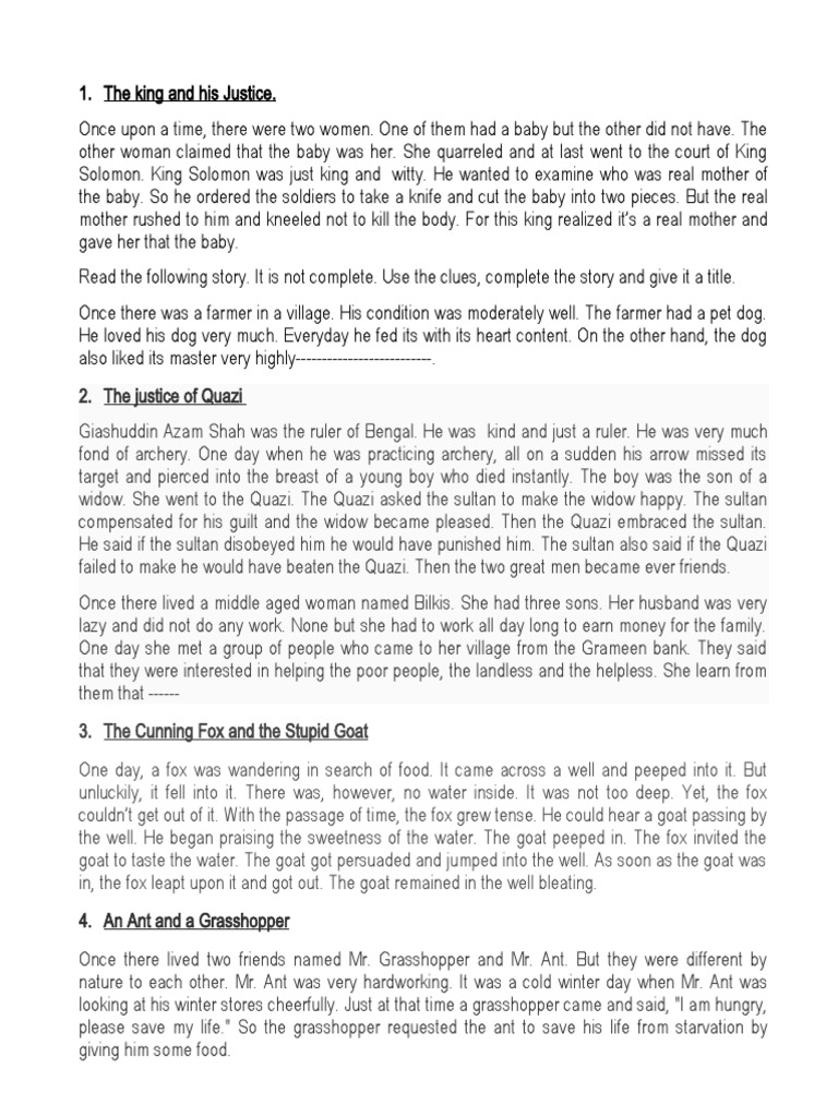 Completing Story | PDF