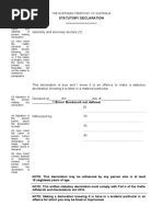 Papua New Guinea Statutory Declaration Form | PDF