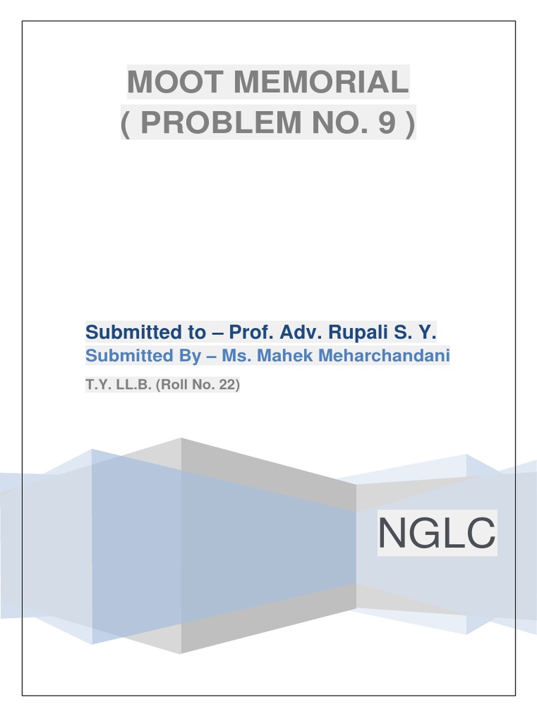 Moot Memorial PDF | PDF | Bail | Criminal Justice