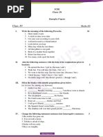 ICSE Class 5 English Language Sample Paper | PDF | Syntax | Language Mechanics