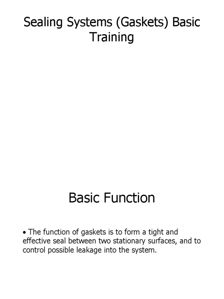 Industrial Gasket Training Overview | PDF | Building Materials ...