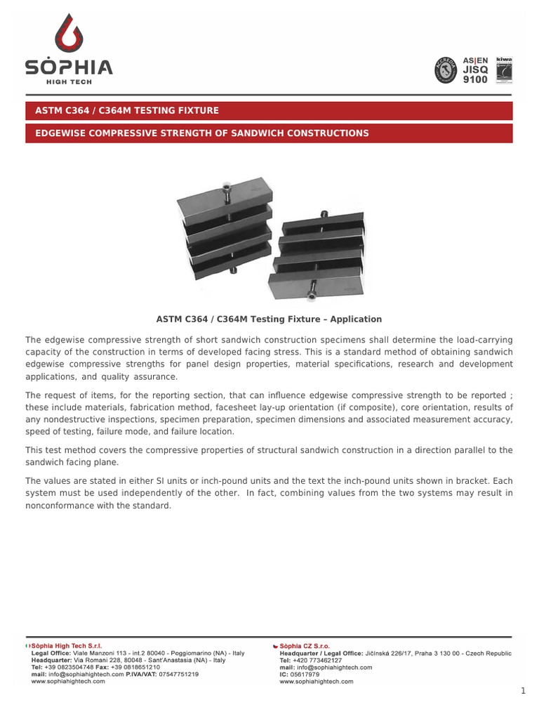 Astm C364 - C364M Testing Fixture | PDF