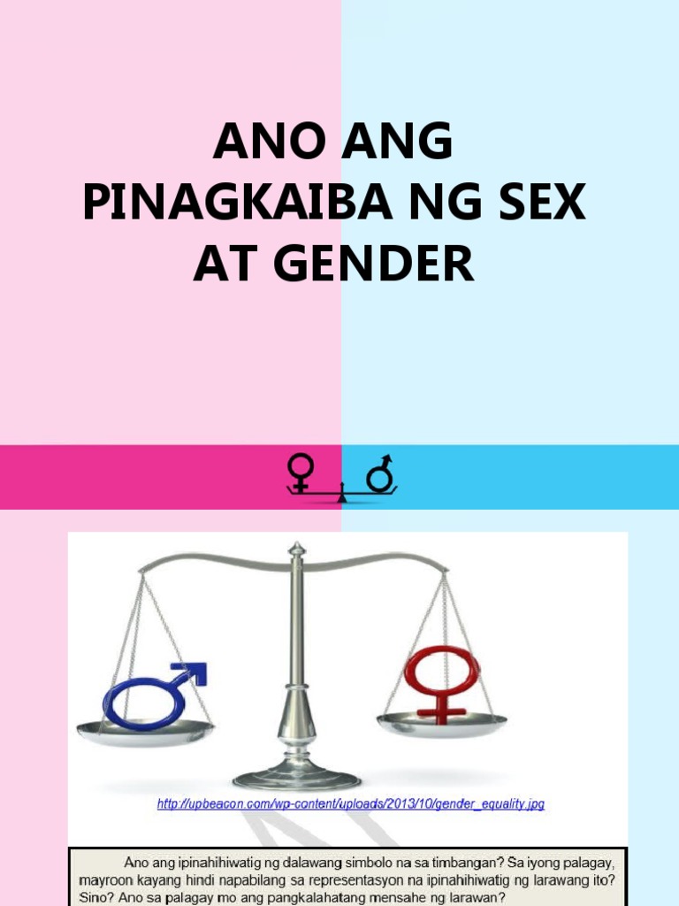 Ano Ang Pinagkaiba NG Sex at Gender | PDF
