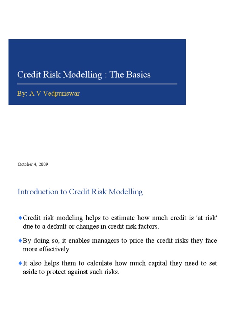 Credit Risk Modelling - A Primer | PDF | Financial Risk | Finance ...