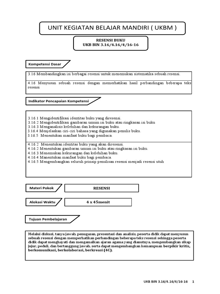 UKBM Resensi | PDF