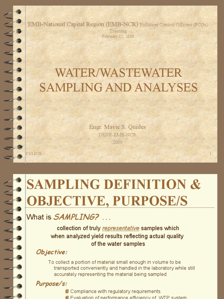 Pco Wastewater Sampling and Analysis | PDF | Titration | Chemistry