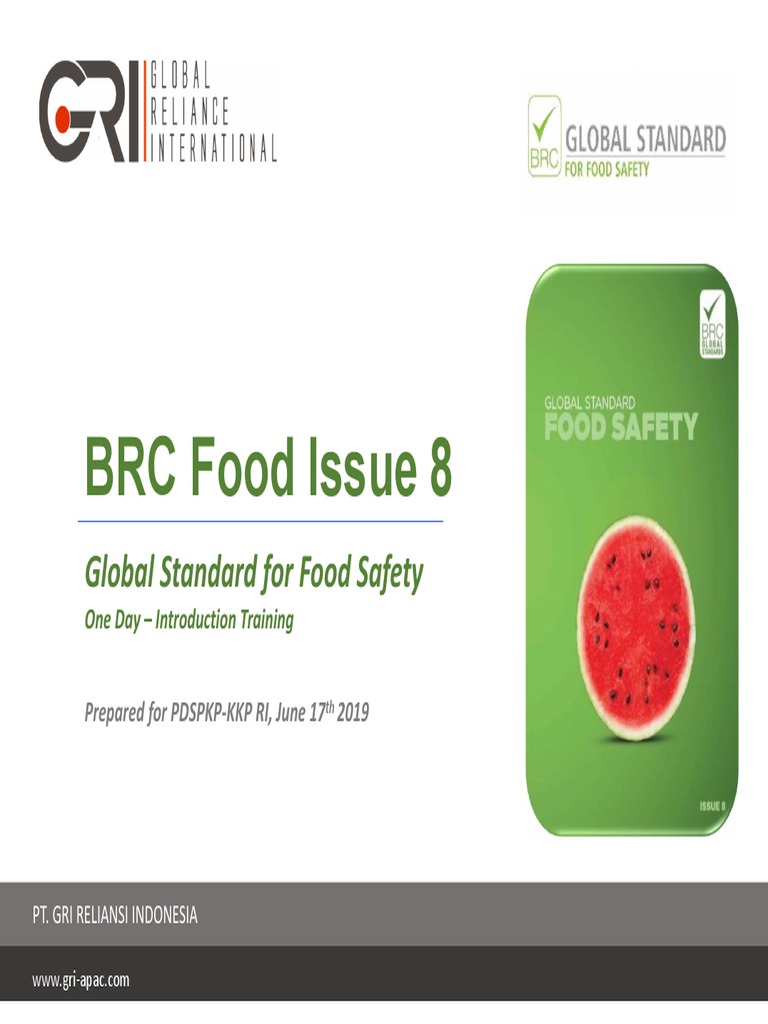 Introduction Training - BRC Food Issue 8 (1 Day) | PDF | Hazard ...