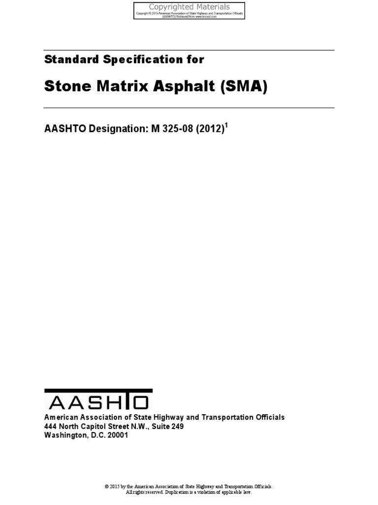 Aashto M325-2012 | PDF | Construction Aggregate | Road Surface