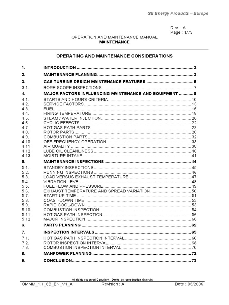 GT Operation and Maintenance Consideration PDF | PDF | Gas Turbine ...