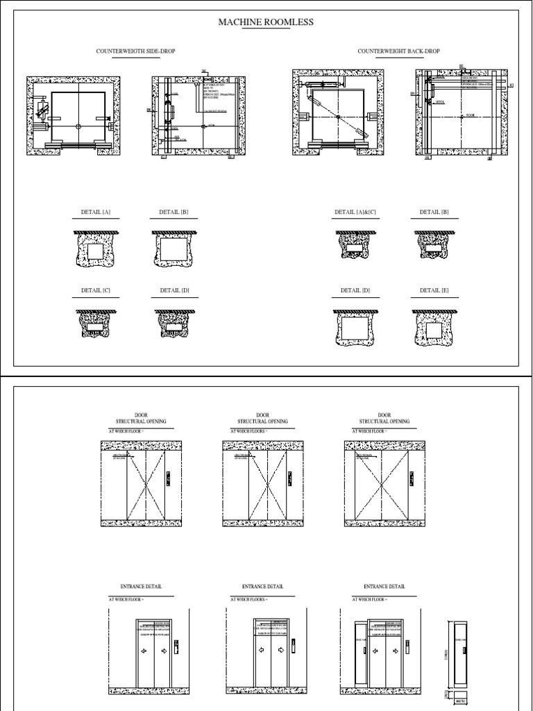 MRL Template Before Drawing (Print Only) | PDF | Elevator ...