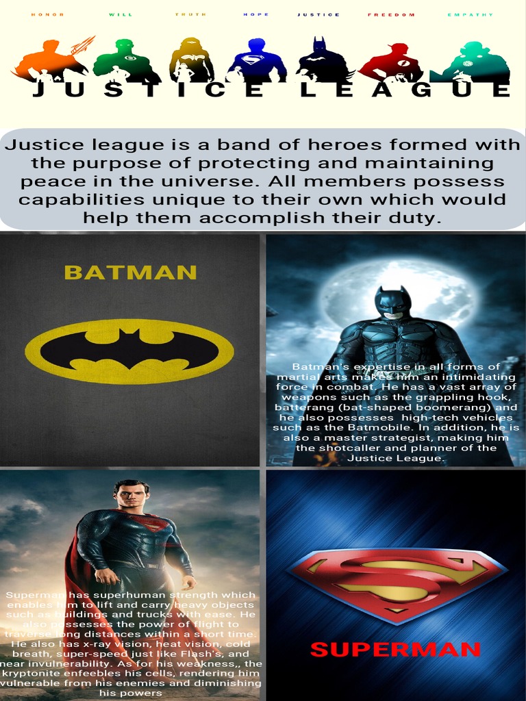 Justice League (Justine Pastor, Lemuel Agasin and Bryan Umali PDF | PDF ...