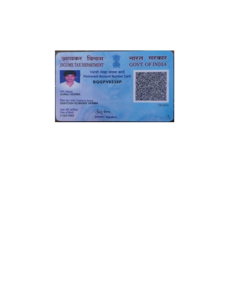 Suraj Pan Card | PDF