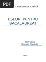 Eseuri Romana Bac | PDF