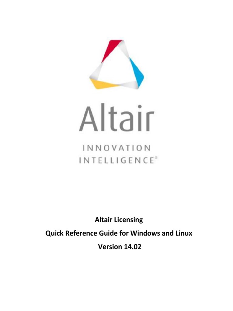 Altair Licensing Quick Installation Guide PDF | PDF | Installation ...
