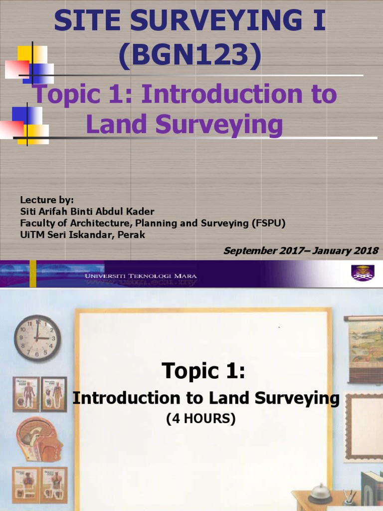 Topic 1 Introduction To Land Surveying L | PDF | Surveying | Hydrography