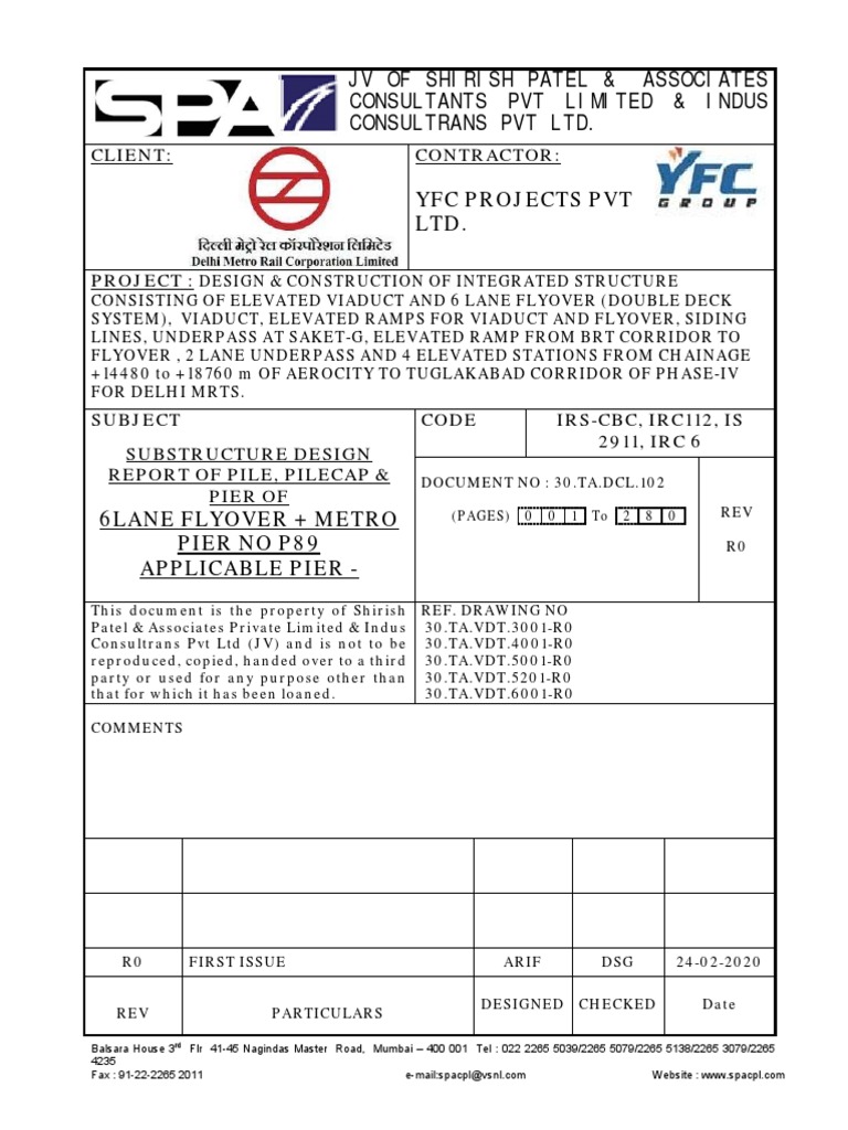 Double Deck Substructure Design Report | PDF | Deep Foundation | Structural Engineering