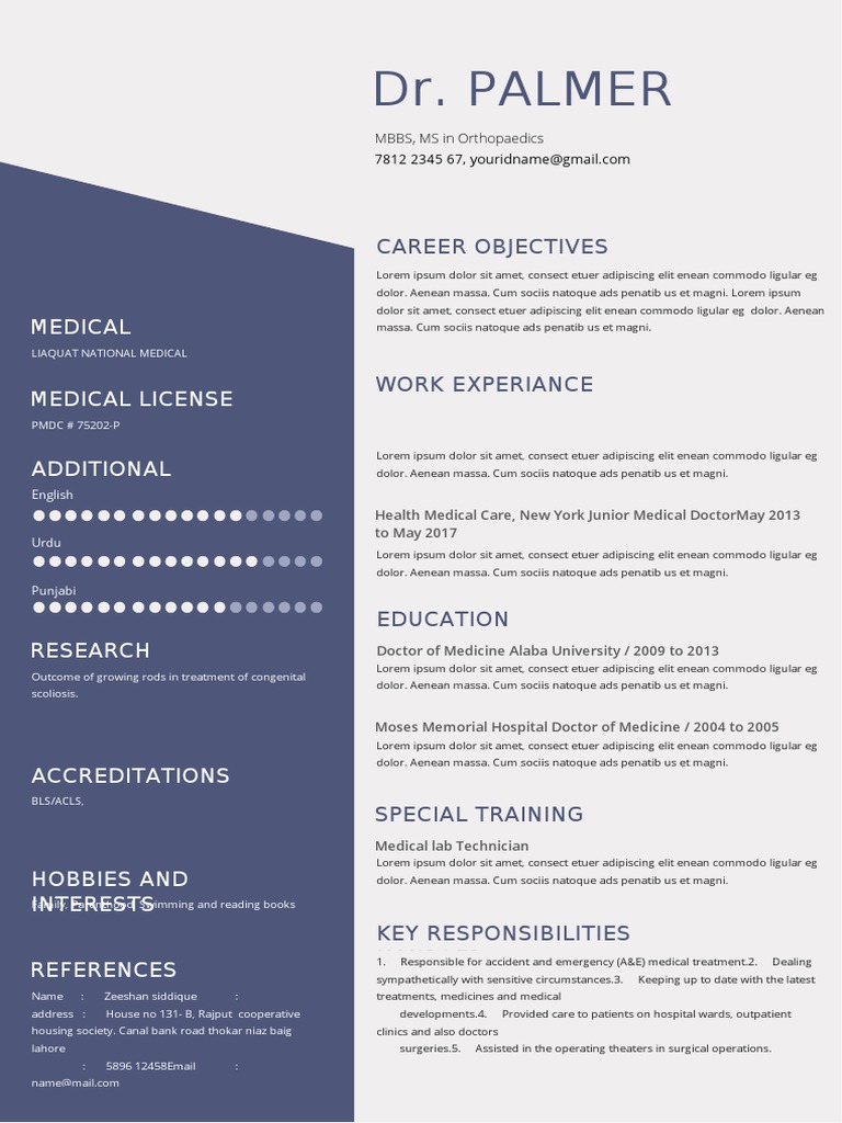 Doctor Resume | PDF | Doctor Of Medicine | Medicine