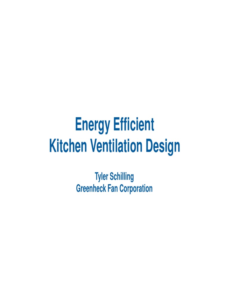 Energy Efficient Kitchen Ventilation Guide | PDF | Ventilation ...
