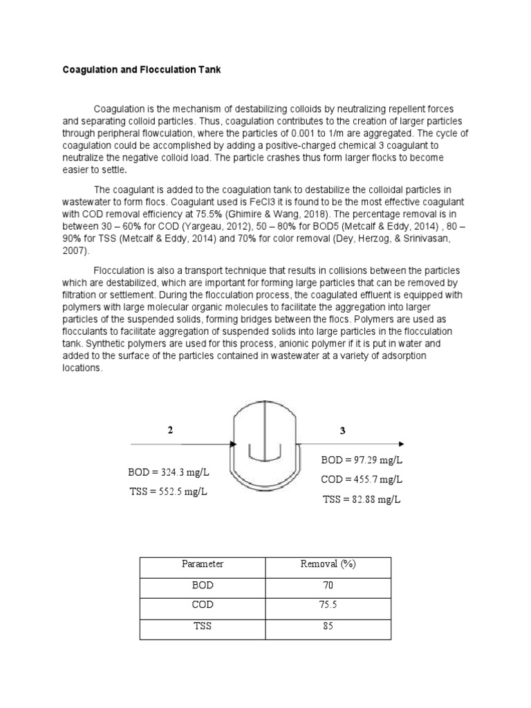 Coagulation and Flocculation Tank | PDF | Water Treatment | Physical ...