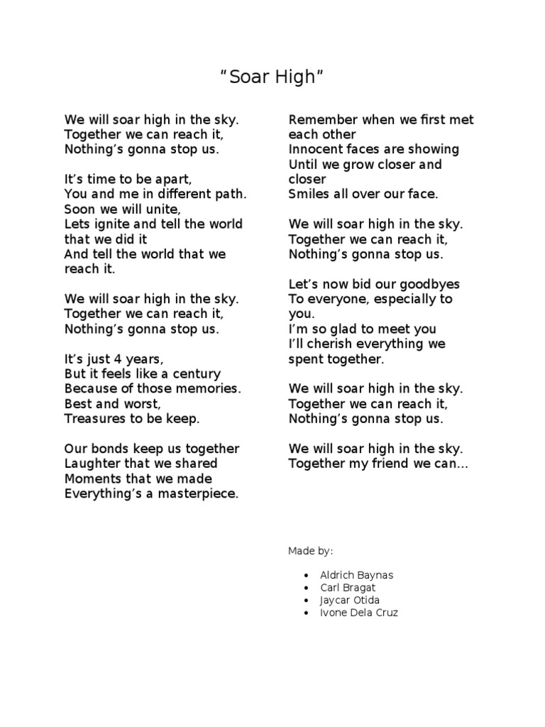 Soar High | PDF | Language Arts & Discipline
