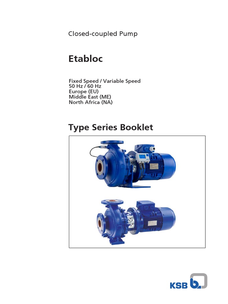 Etabloc Technical Data | PDF | Mains Electricity | Pump