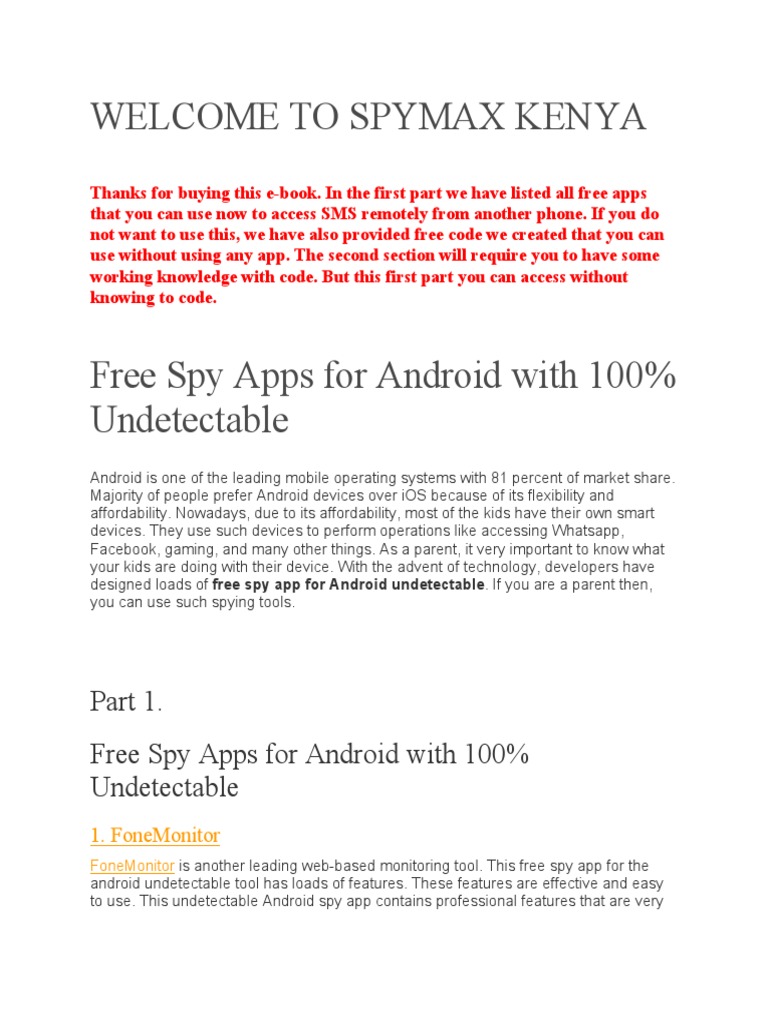 Spymax PDF | PDF | Mobile App | Ios
