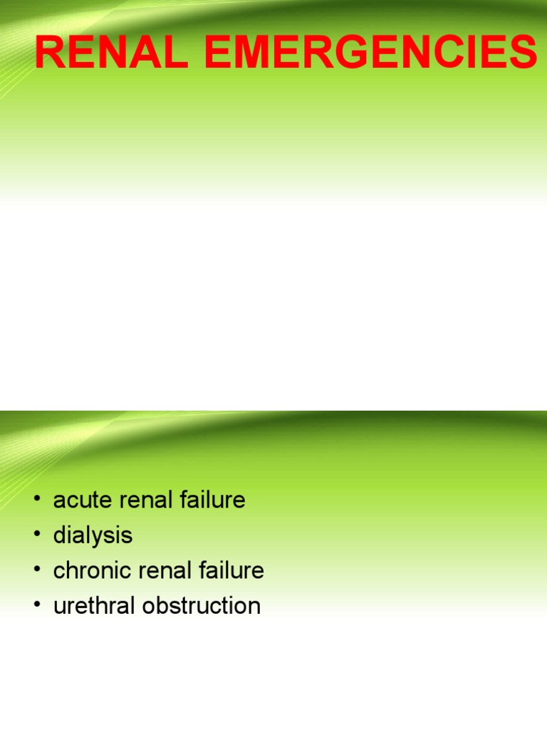 Renal Emergencies | PDF