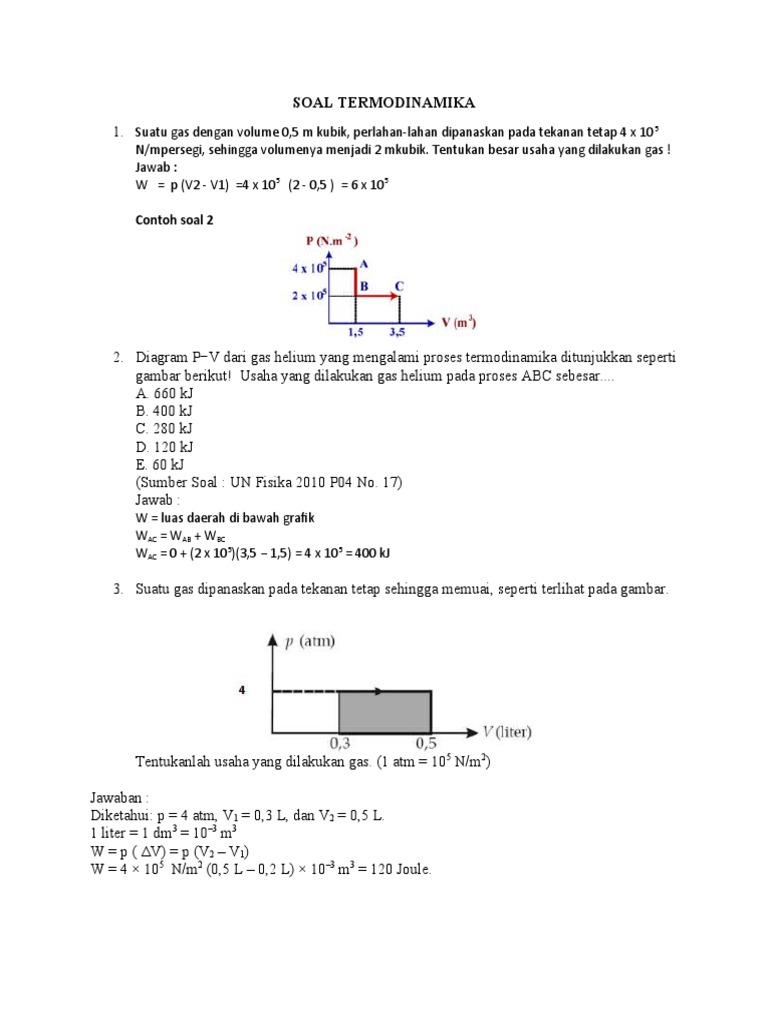 Soal Termodinamika | PDF | Sains & Matematika