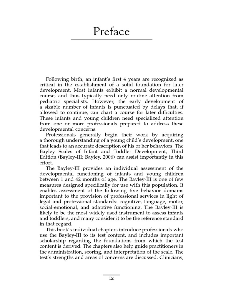 Bayley-III: Infant Development Assessment | PDF | Psychology | Learning