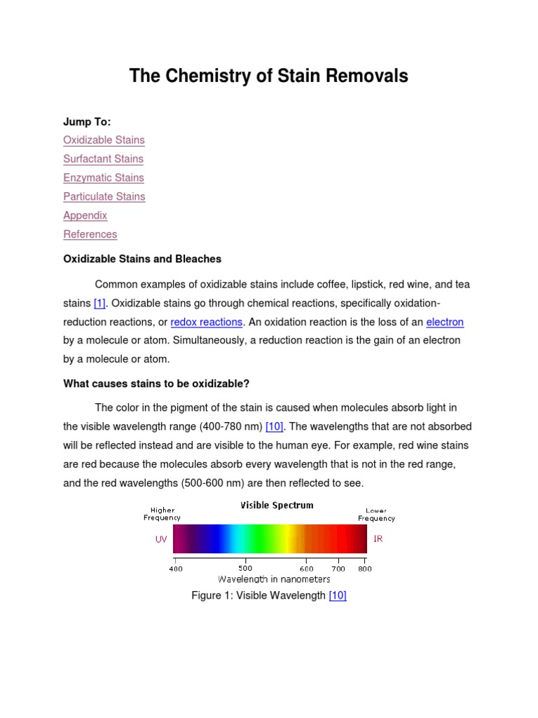 Stain Removal | PDF | Surfactant | Bleach