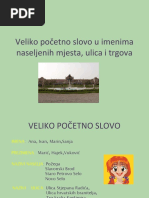 Veliko Početno Slovo U Imenima Ulica I Trgova | PDF