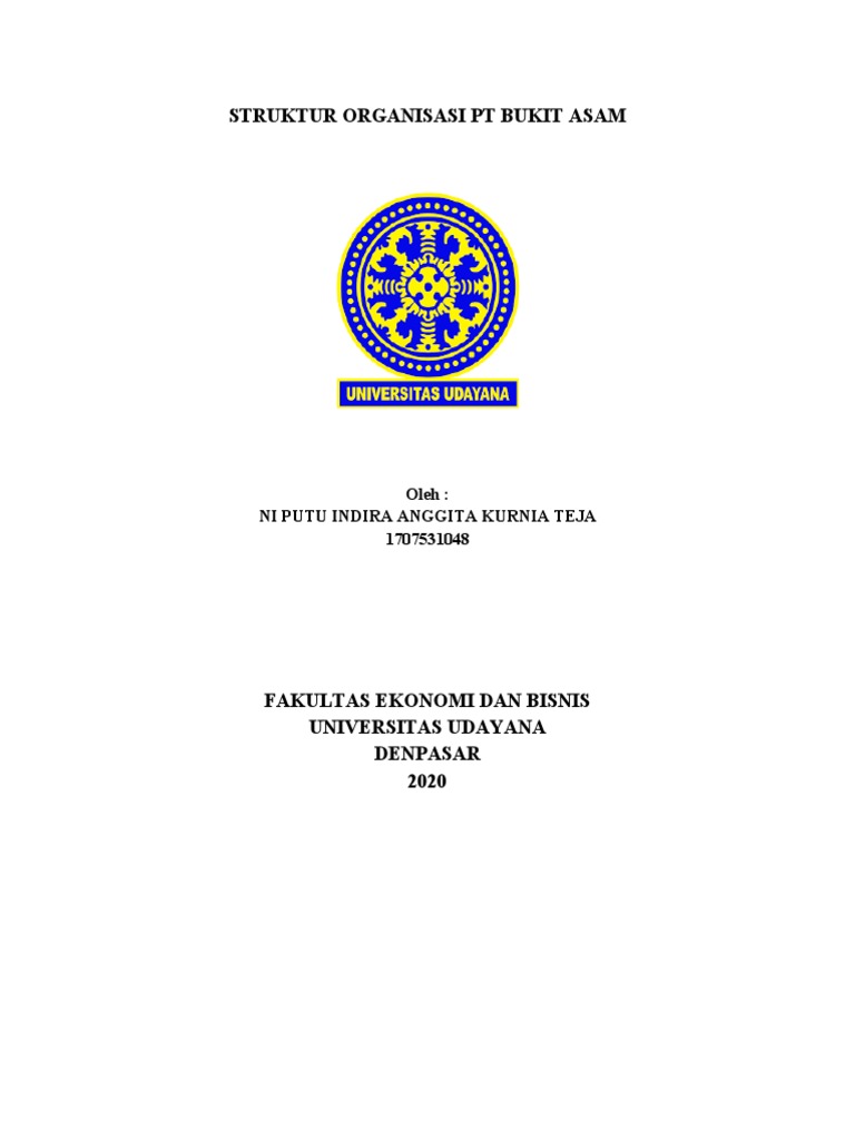Struktur Organisasi PT Bukit Asam | PDF Struktur Organisasi PT Bukit Asam | PDF