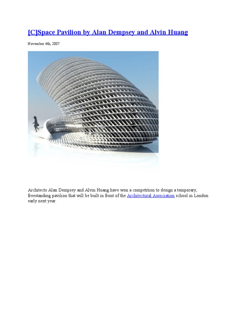 (C) Space Pavilion by Alan Dempsey and Alvin Huang | PDF | Architect ...