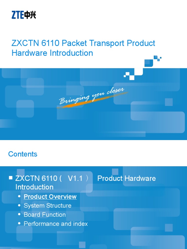 PTN 6110 Packet Transport Product Hardware Introduction | PDF ...