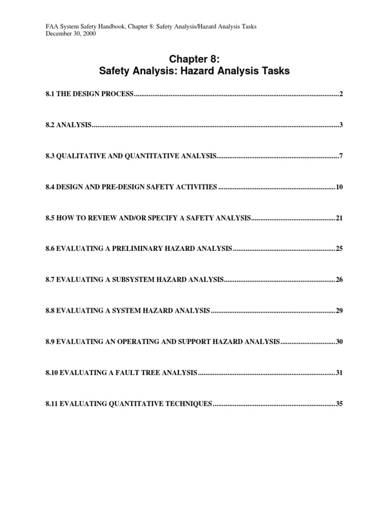 FAA System Safety Handbook, Chapter 8 - Safety Analysis - Hazard ...