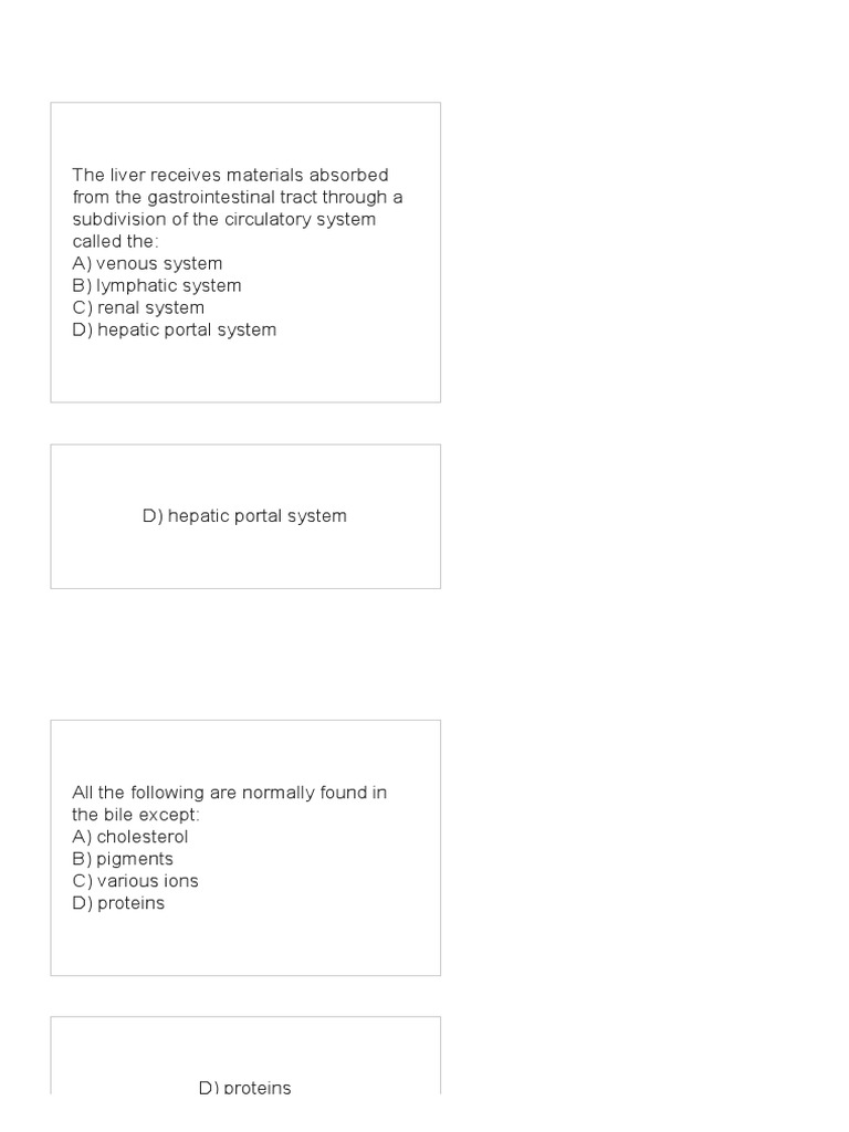 The Digestive System - Multiple Choice Flashcards - Cram3 PDF | PDF