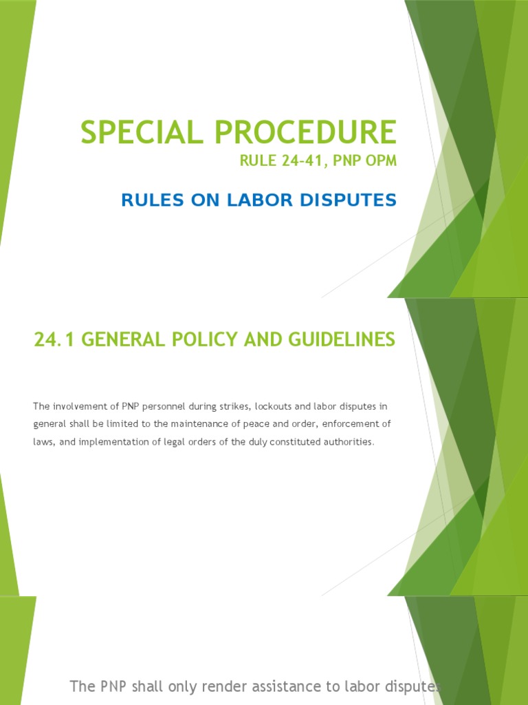 SPECIAL PROCEDURE Version 1.0 | Download Free PDF | Strike Action | Police