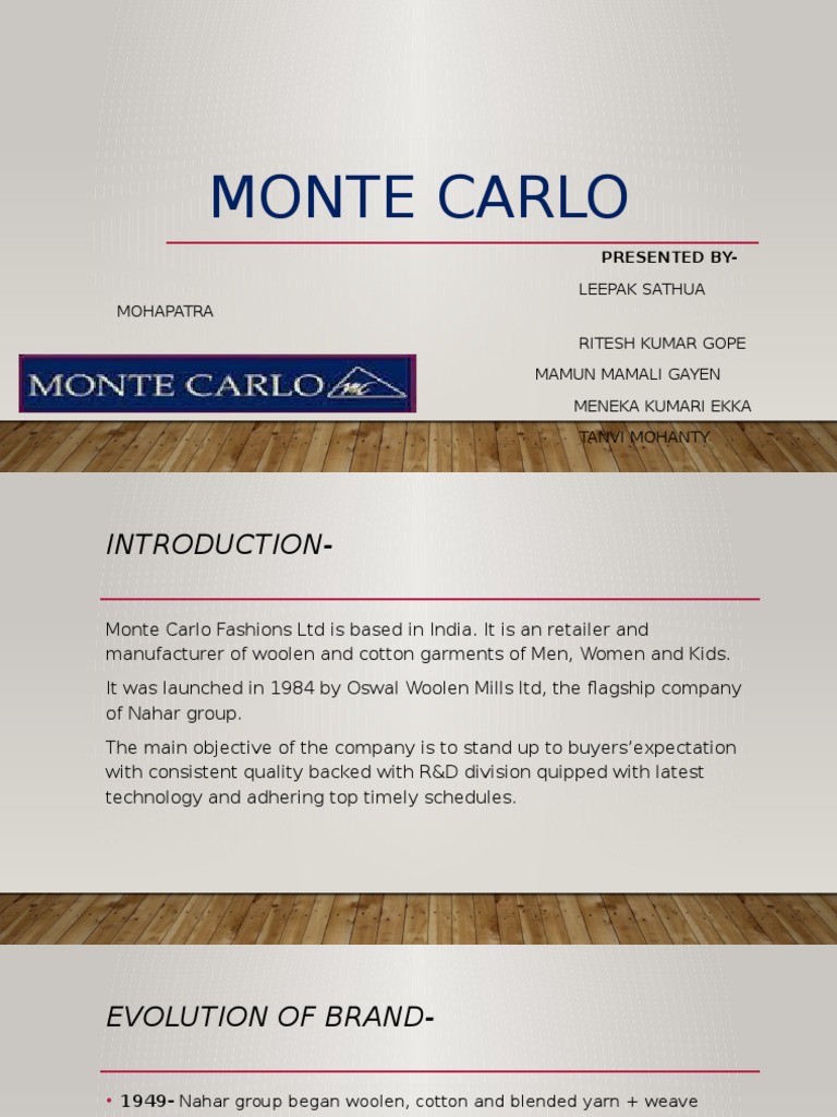 An Overview of Monte Carlo Fashions Ltd: Its Brand Evolution ...
