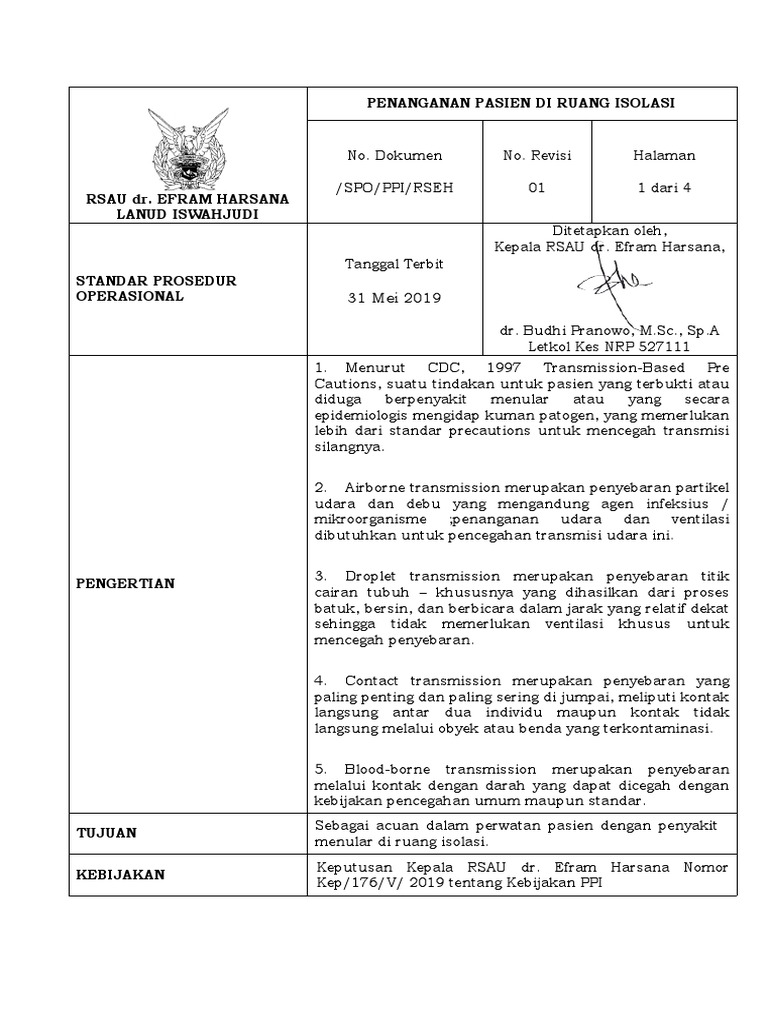 Spo Isolasi | PDF