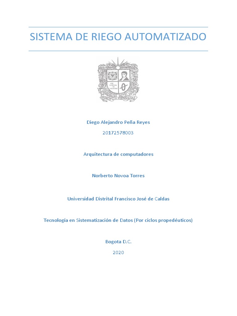 Informe Sistema de Riego Automatizado | PDF | Arduino | Bluetooth