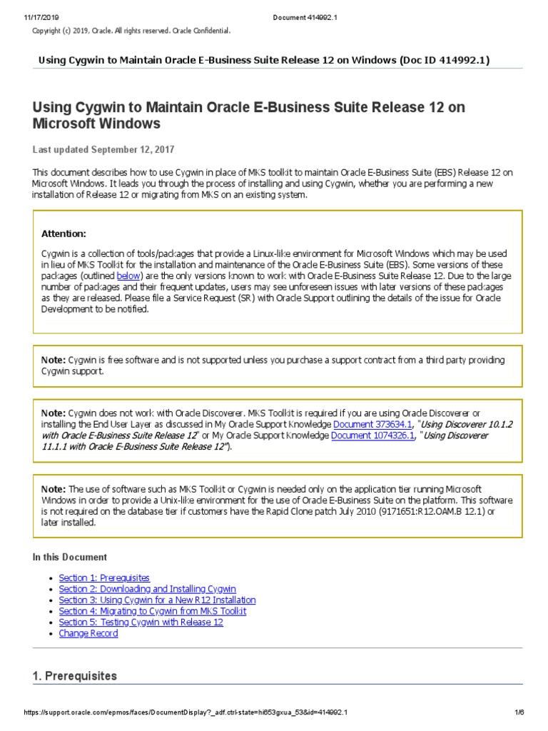 Using Cygwin To Maintain Oracle E-Business Suite Release 12 On Windows ... Using Cygwin To Maintain Oracle E-Business Suite Release 12 On Windows ...
