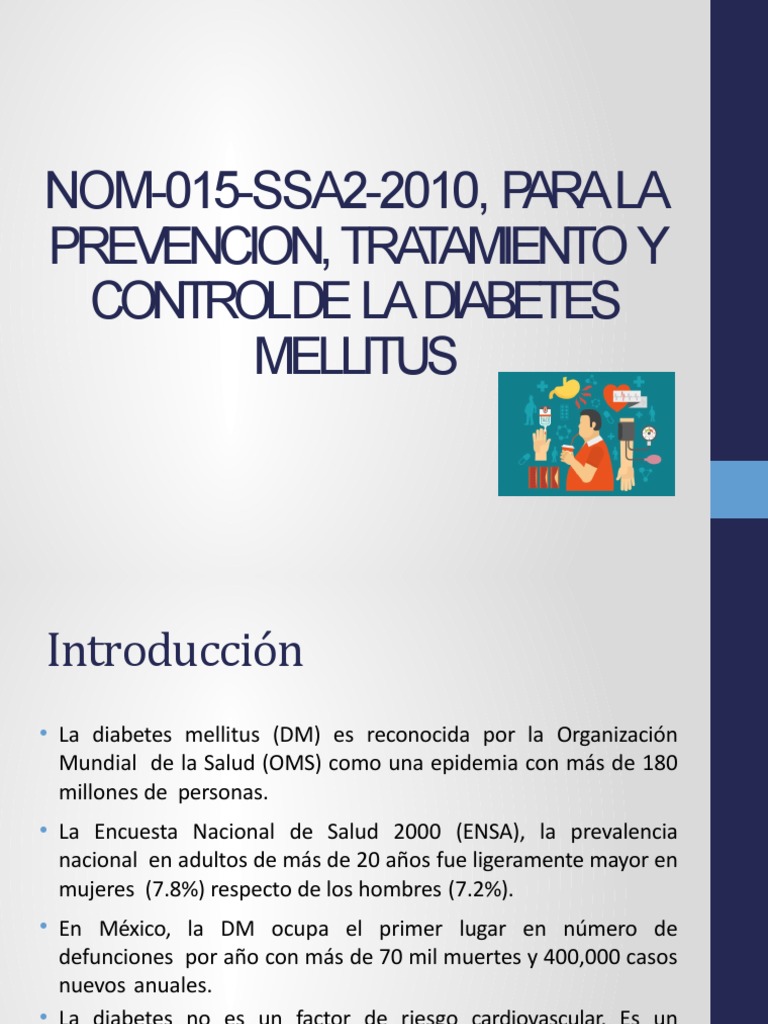 Nom 015 Ssa2 2010 | PDF | Diabetes | Obesidad