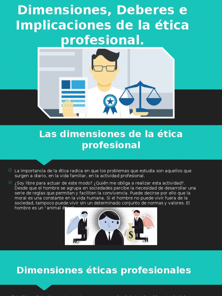 Dimensiones, Deberes e Implicaciones de La Ética | PDF | Comportamiento ...