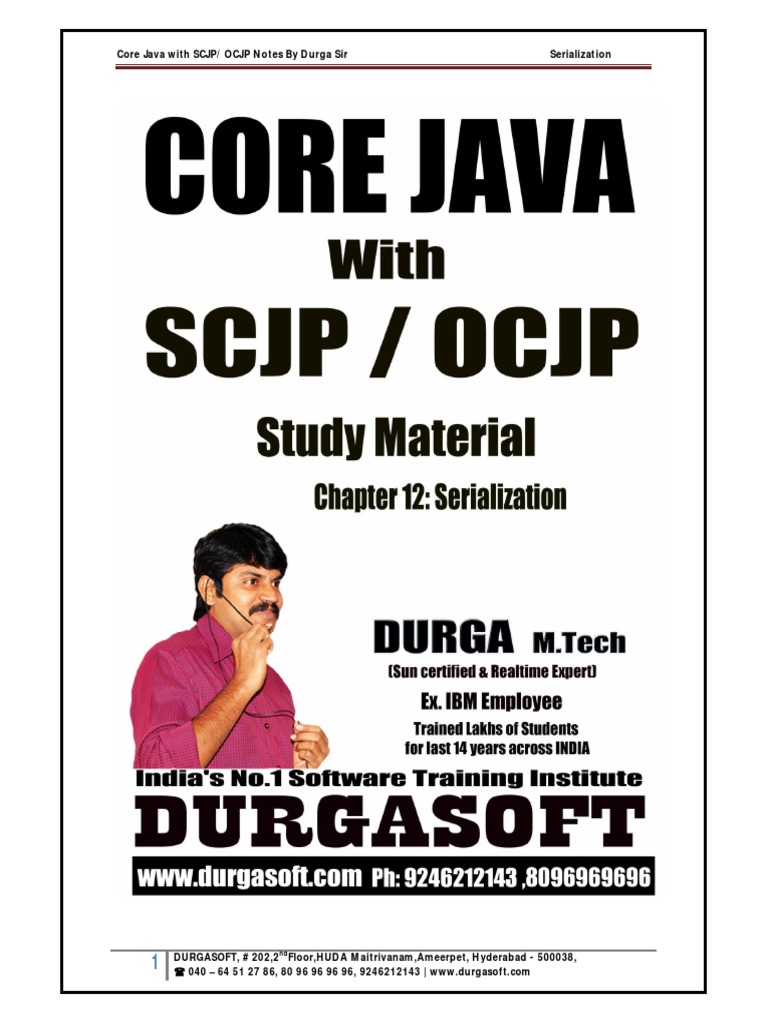 Serialization Pdf Pdf Class Computer Programming Constructor Object Oriented Programming