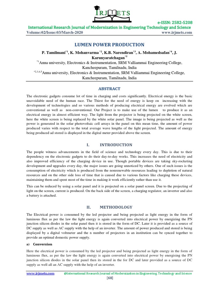 Lumen Power Production | PDF | Solar Panel | Power Inverter